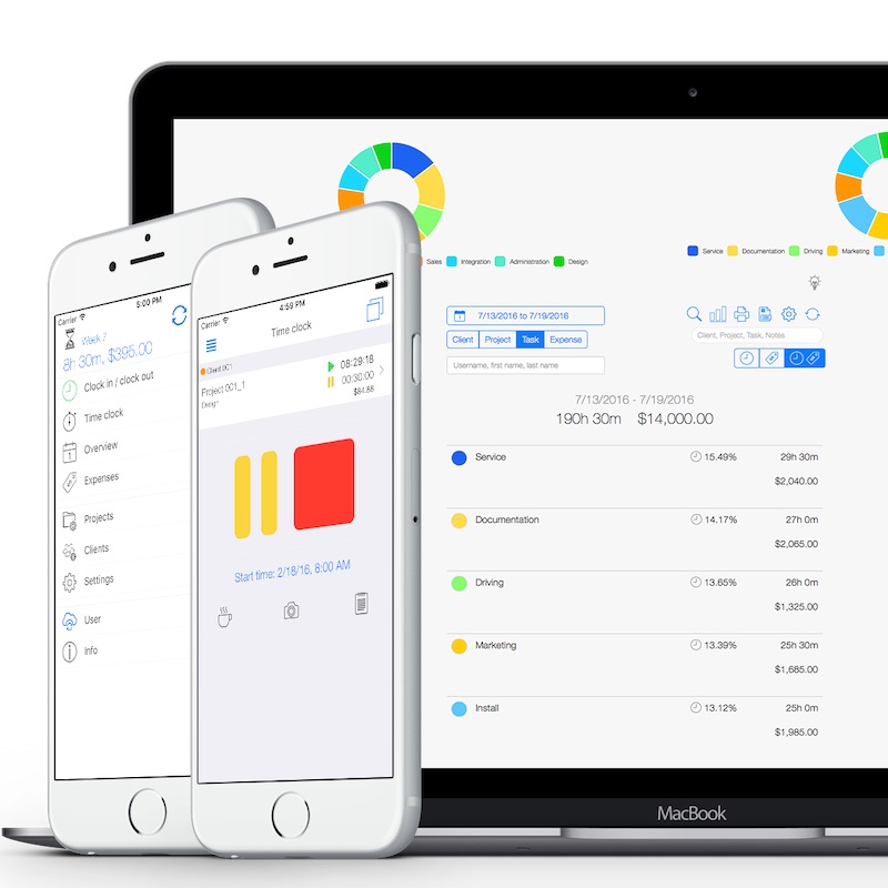 Modern time-tracking system - For every industry - TimeTrack