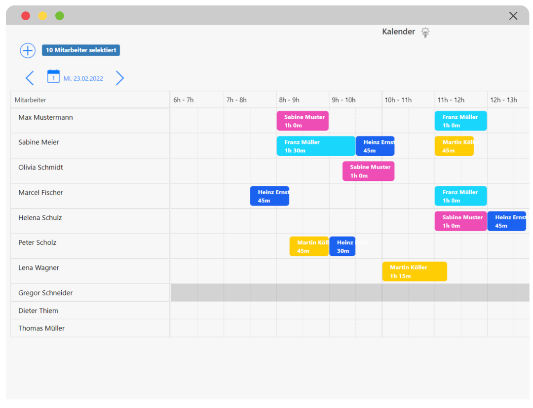Zeiterfassung für große Unternehmen - TimeTrack