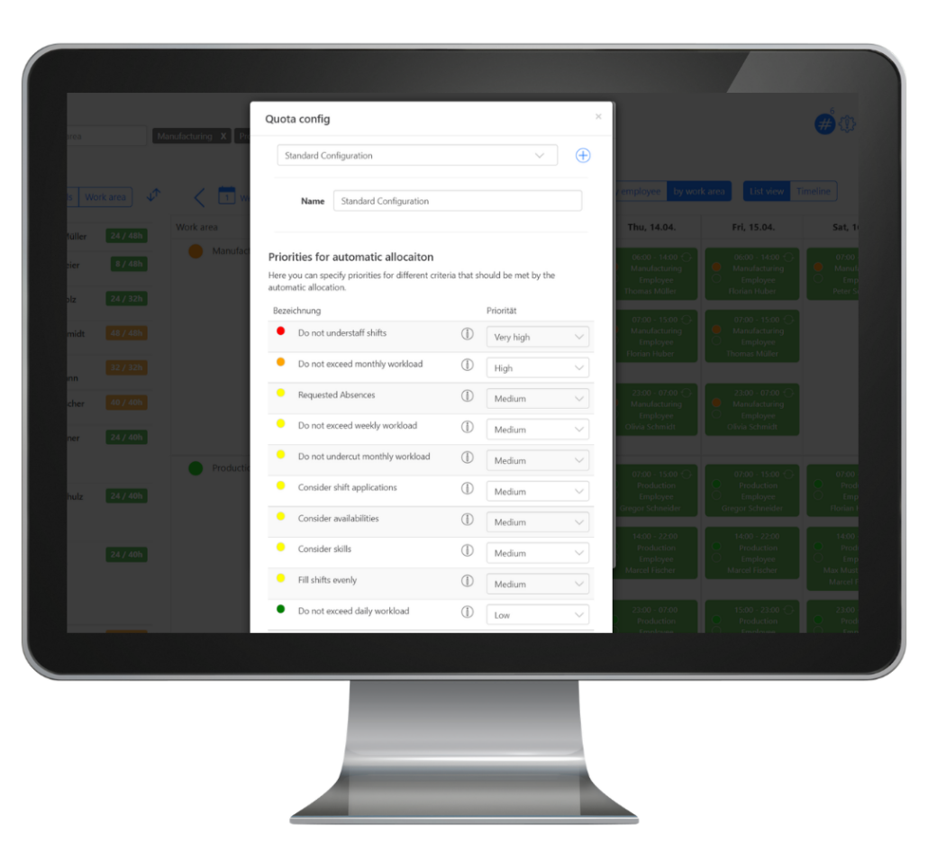 Auto Scheduling - TimeTrack - Duty scheduling for all companies