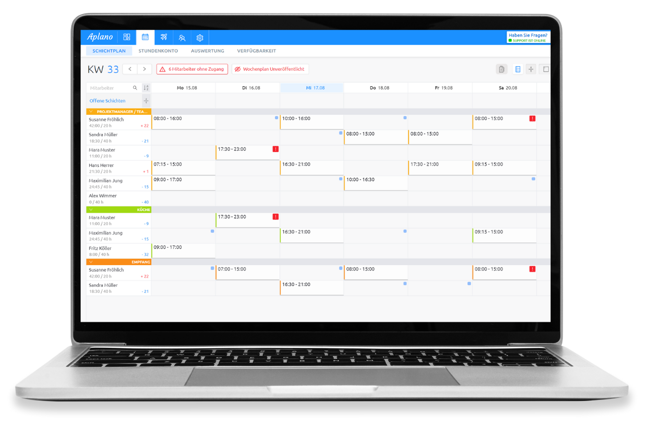 TimeTrack vs. Aplano: Welcher Dienstplan ist besser für Sie geeignet?