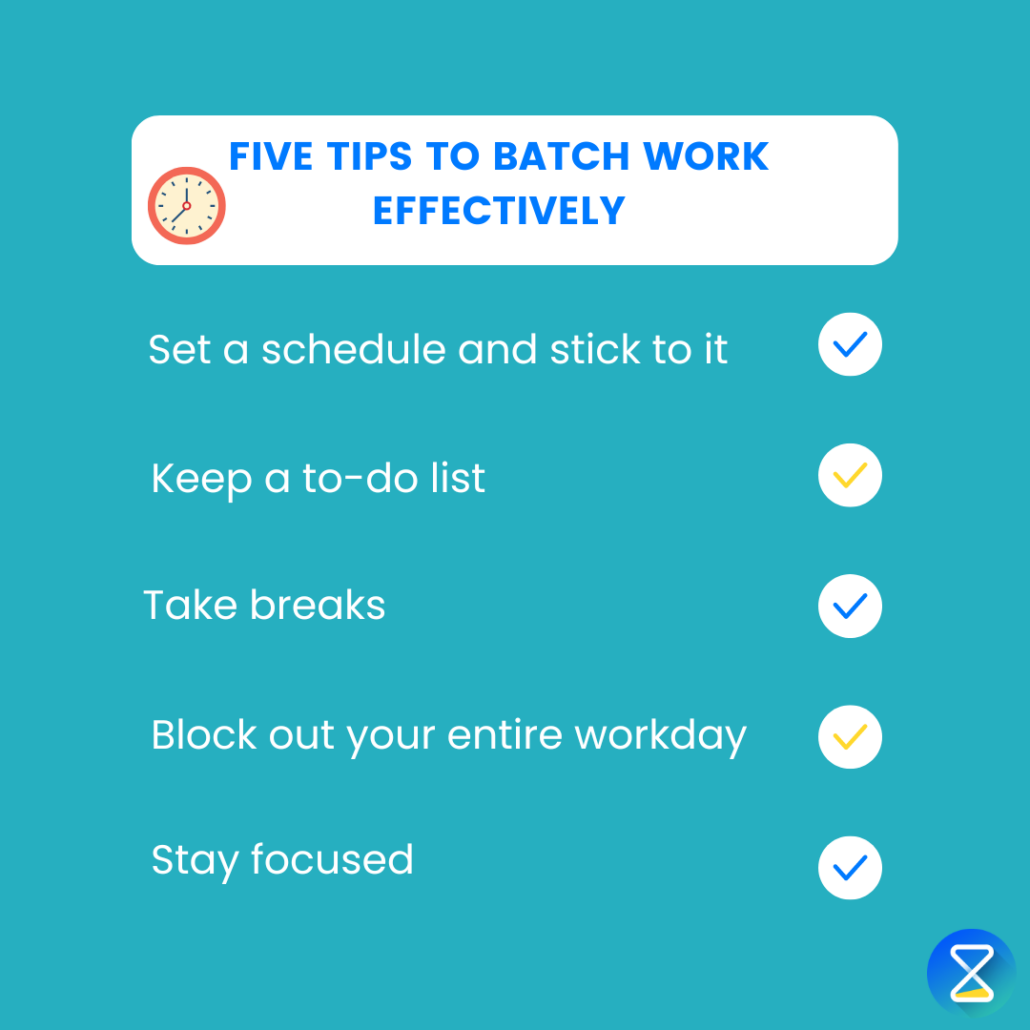 How to batch work for maximum productivity - TimeTrack blog