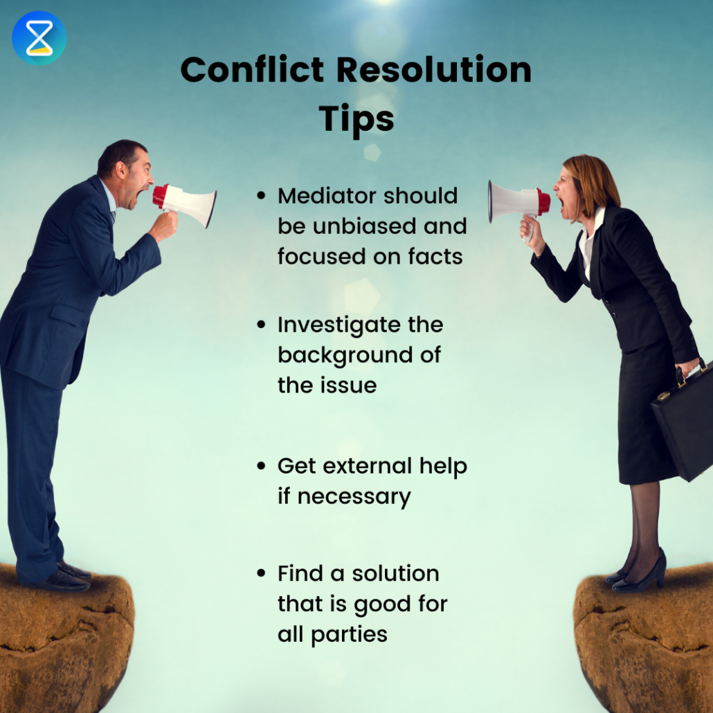 Conflict resolution policy: Definition and tips – TimeTrack Blog