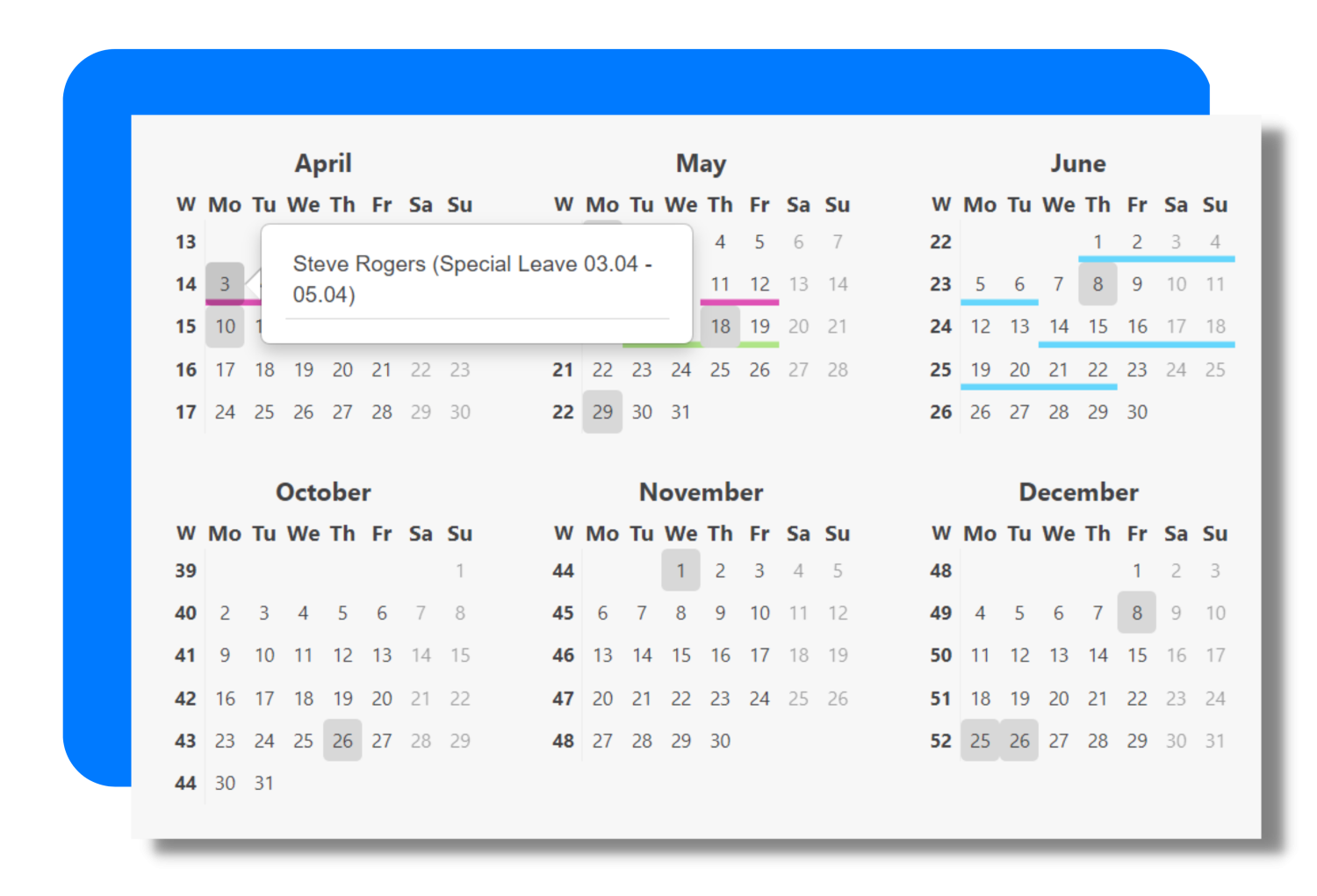 Holiday Tracker: Digital time off requests management | TimeTrack
