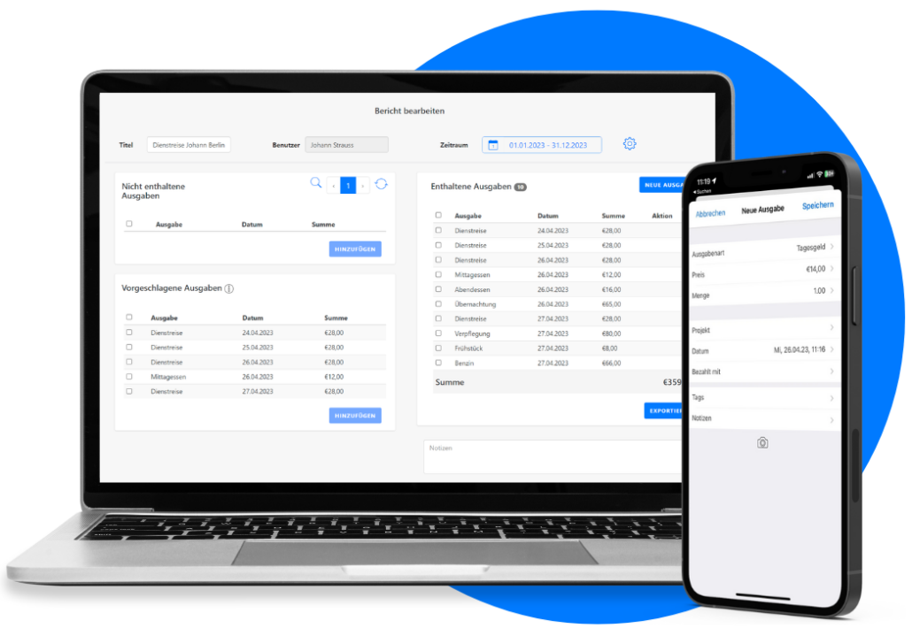 Reisekostenabrechnung-Software: Einfach und Digital - Mit TimeTrack