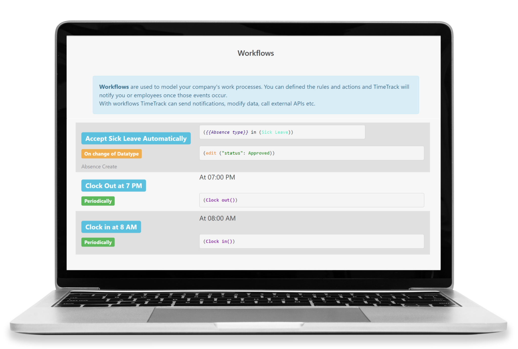 Workflow Management Software: Customize Workflows I TimeTrack