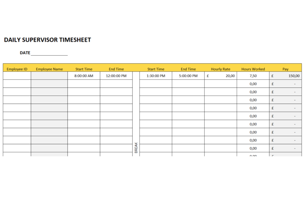 Free Timesheet Templates: Excel and PDF | TimeTrack