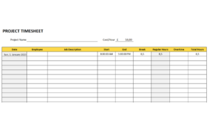 Free Timesheet Templates: Excel and PDF | TimeTrack