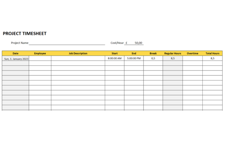 Free Timesheet Templates: Excel and PDF | TimeTrack
