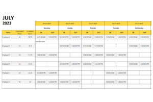 Rota Excel Templates: Free Download | TimeTrack