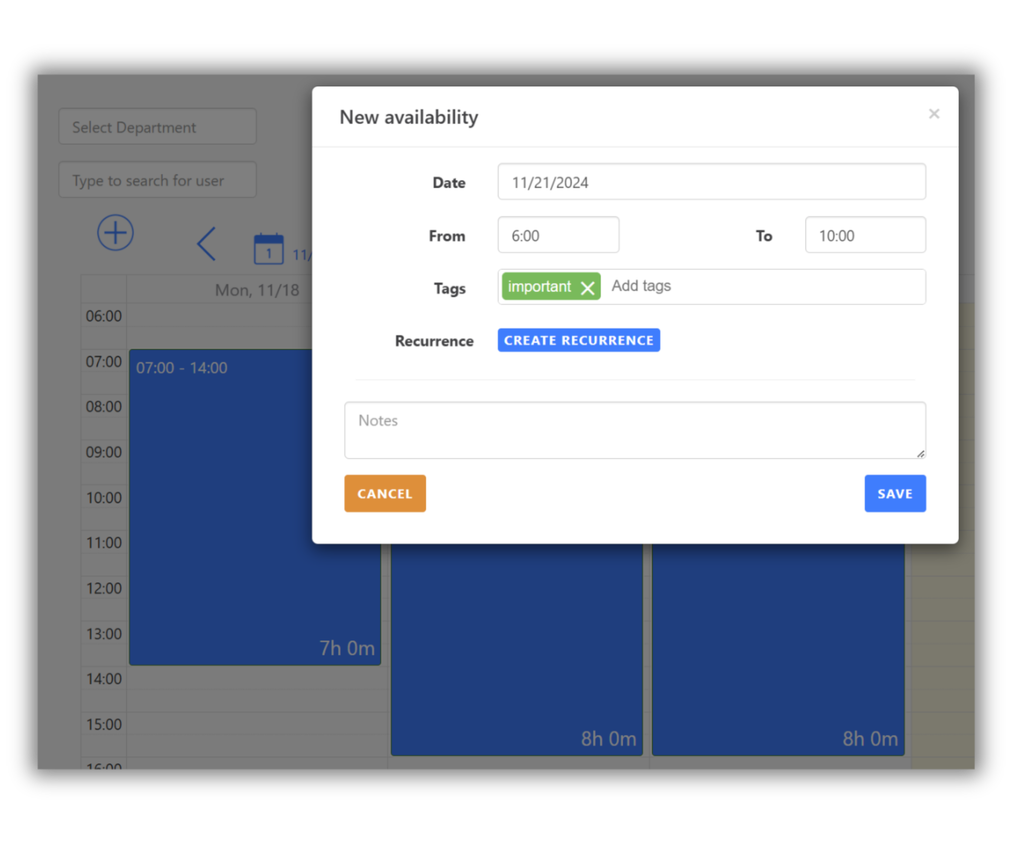 Employee Availability for Shifts | Workforce Management TimeTrack
