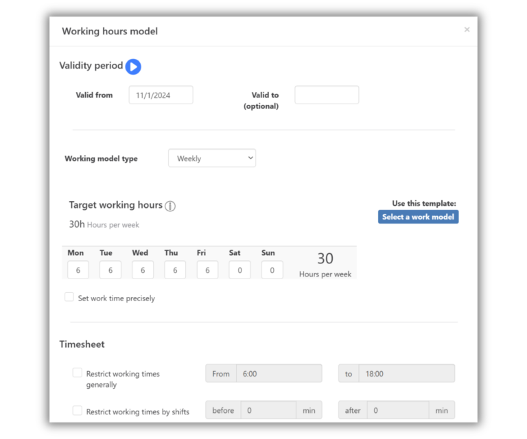 Working Time Models - Working Time Management I TimeTrack