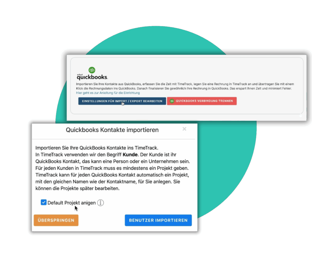 QuickBooks - Timetrack App - Zeiterfassung für Einzelunternehmer & Teams